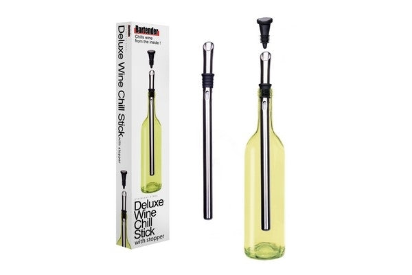 Bartender Deluxe Wine Chill Stick with Stopper – Glamp My Camp